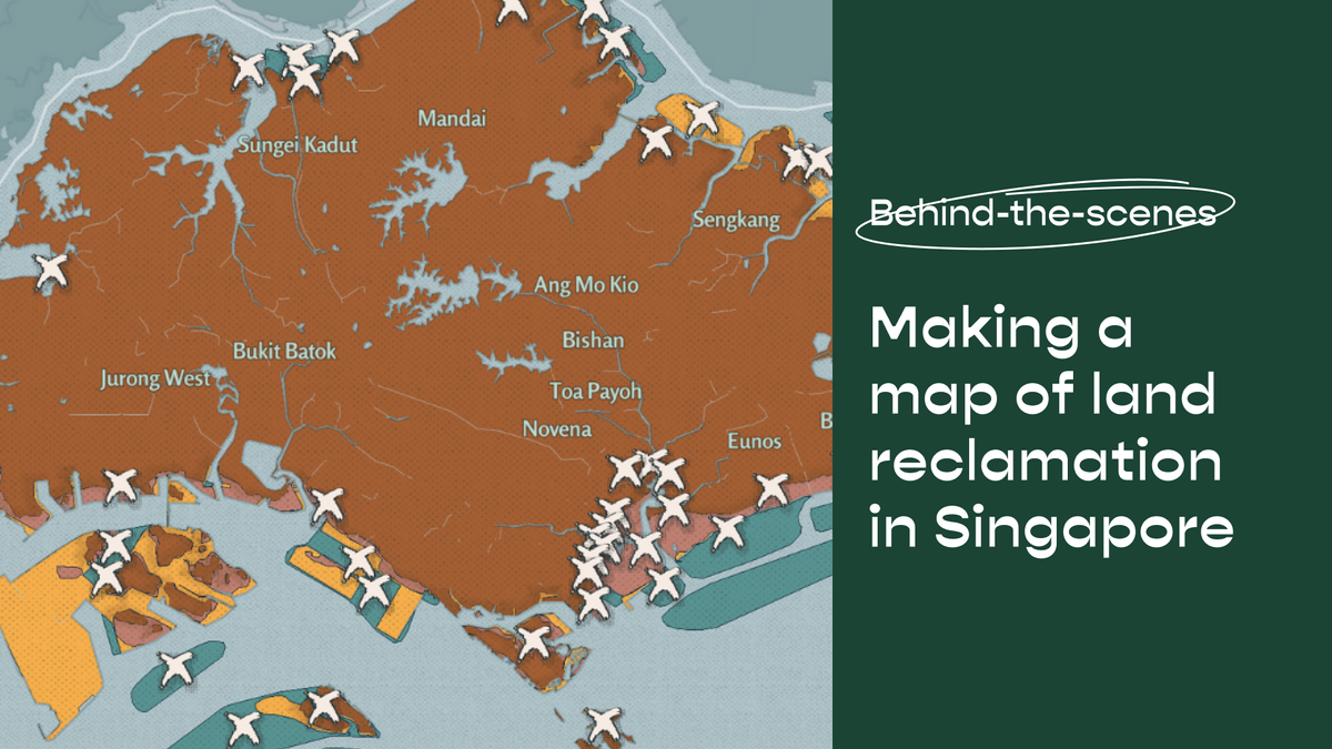 Making a map of land reclamation in Singapore