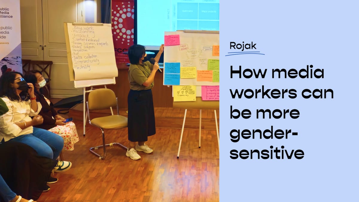 How media workers can be more gender-sensitive